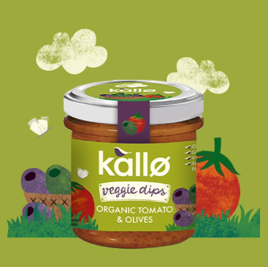 Organic Tomato & Olives Veggie Dips – Kallo