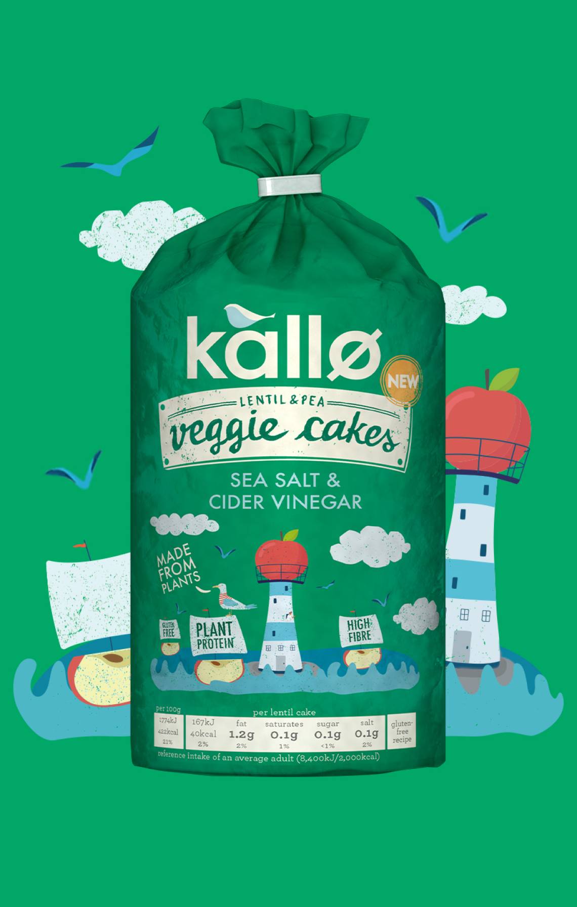 Sea Salt and Cider Vinegar Veggie Cakes – Kallo